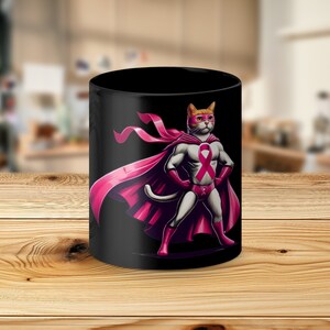 Superhero Cat Pink Ribbon Breast Cancer PNG Digital Download Clipart ...