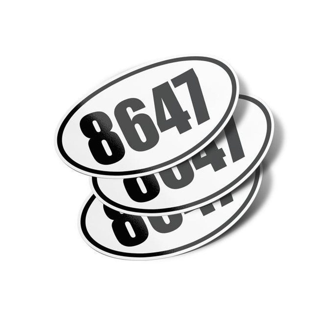 8647 Oval Vinyl Bumper Stickers Decals (3 Pack) - Funny Political ...