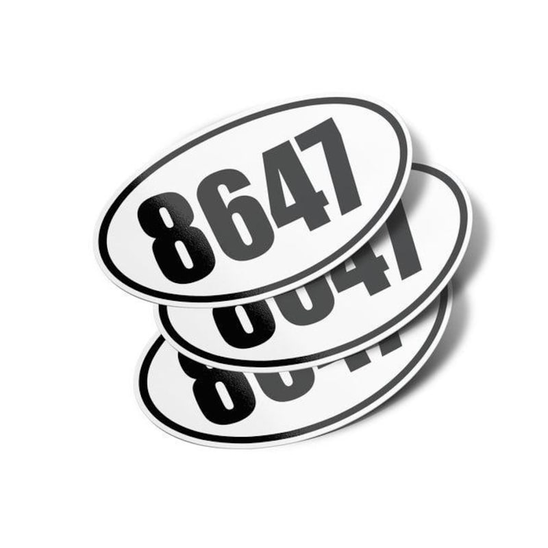 8647 Bumper Sticker - Etsy