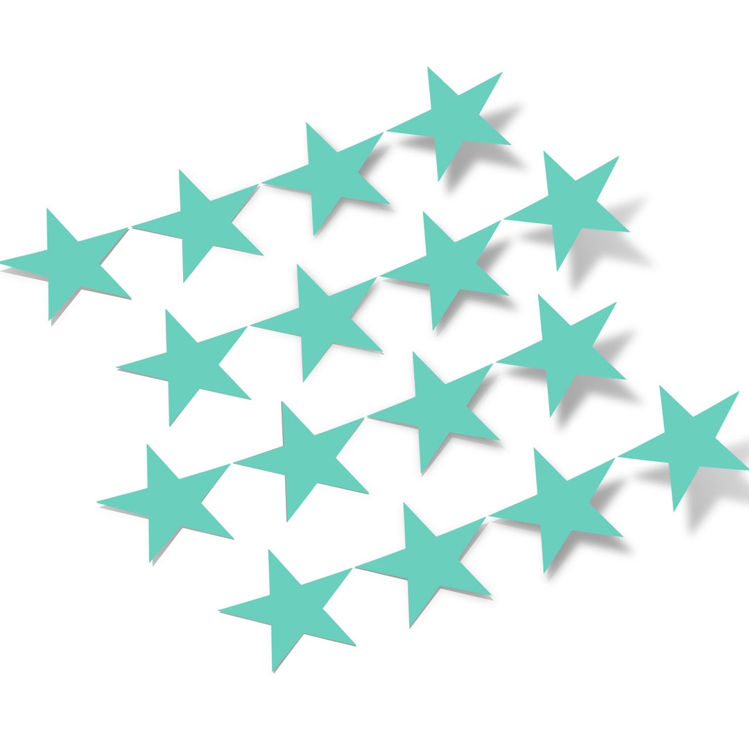 Mint Green Star Vinyl Wall Decals: Removable Adhesive Decor - Etsy