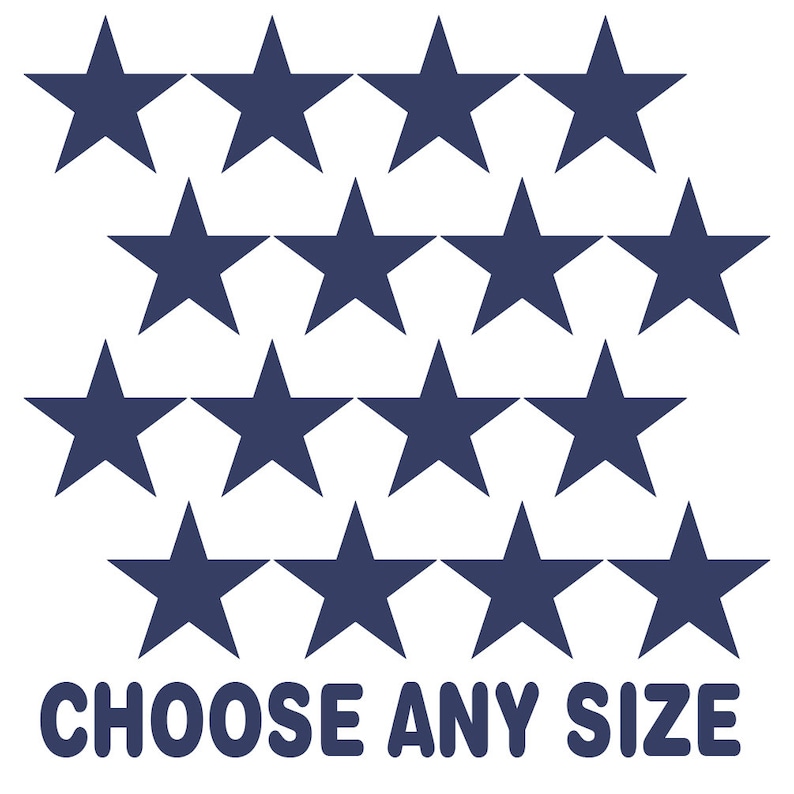 Navy Blue Star Vinyl Decals: Removable Wall Stickers - Etsy