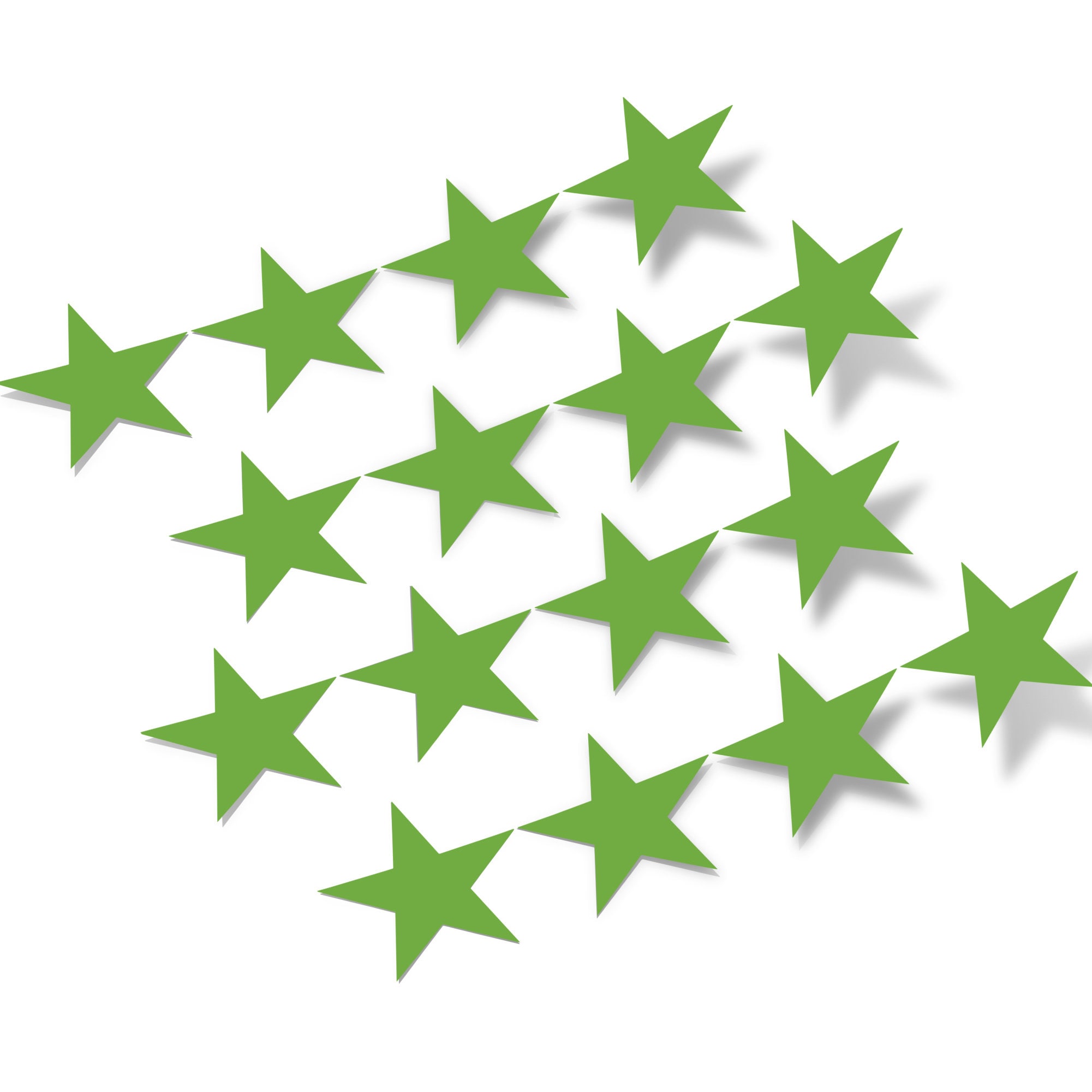 Lime Green Stars Vinyl Wall Decal Stickers Removable | Etsy