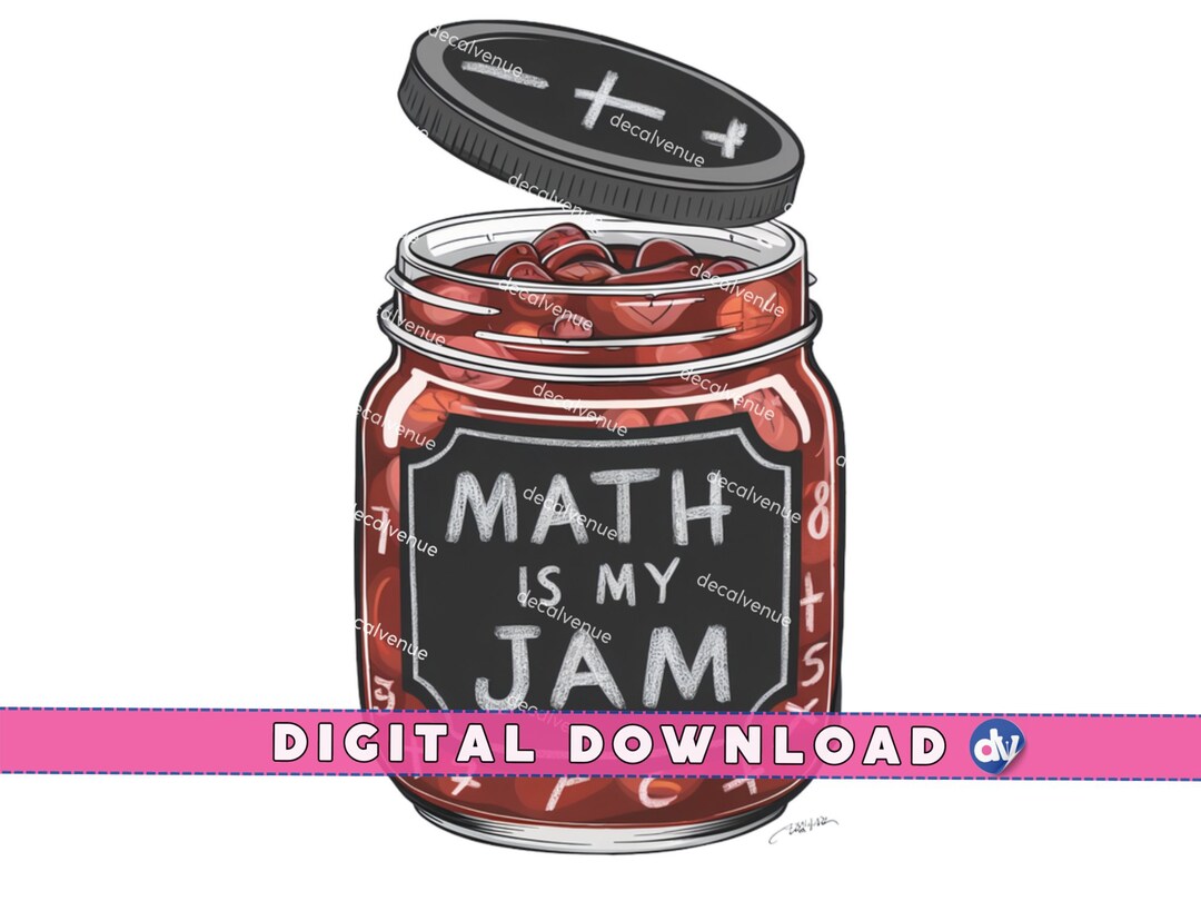 Math is My Jam PNG Digital Download Clipart - Printable Art for Dtg Dtf ...