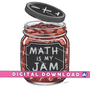 Math is My Jam PNG Digital Download Clipart - Printable Art for Dtg Dtf ...