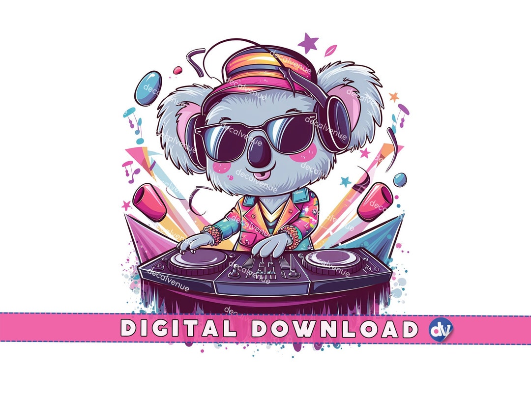 DJ Koala With Sunglasses PNG: Party Clipart (digital Download) - Etsy