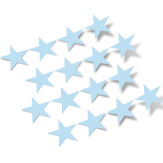 Baby Blue Stars Vinyl Wall Decal Stickers Removable Adhesive | Etsy