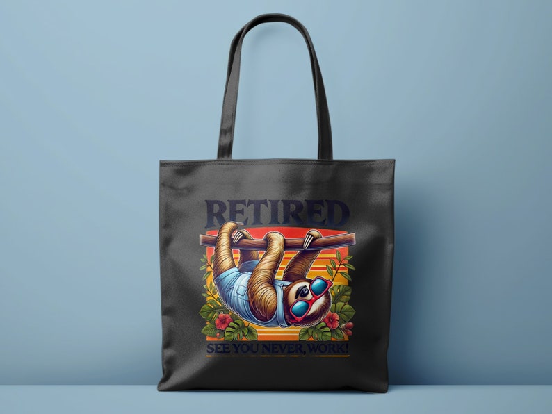 Retired Sloth Clipart PNG – Retro Retirement Design (digital Download ...