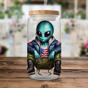 Patriotic Leather Alien Aviator Sunglasses PNG Digital Download Clipart ...