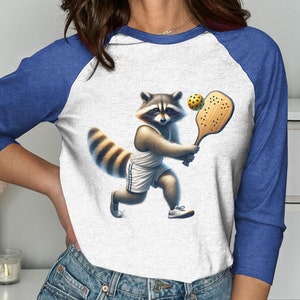 Raccoon Playing Pickleball PNG Digital Download Clipart - Printable Art ...