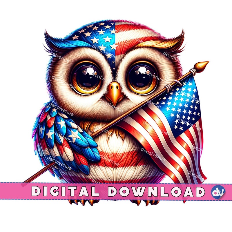Patriotic Owl - Etsy