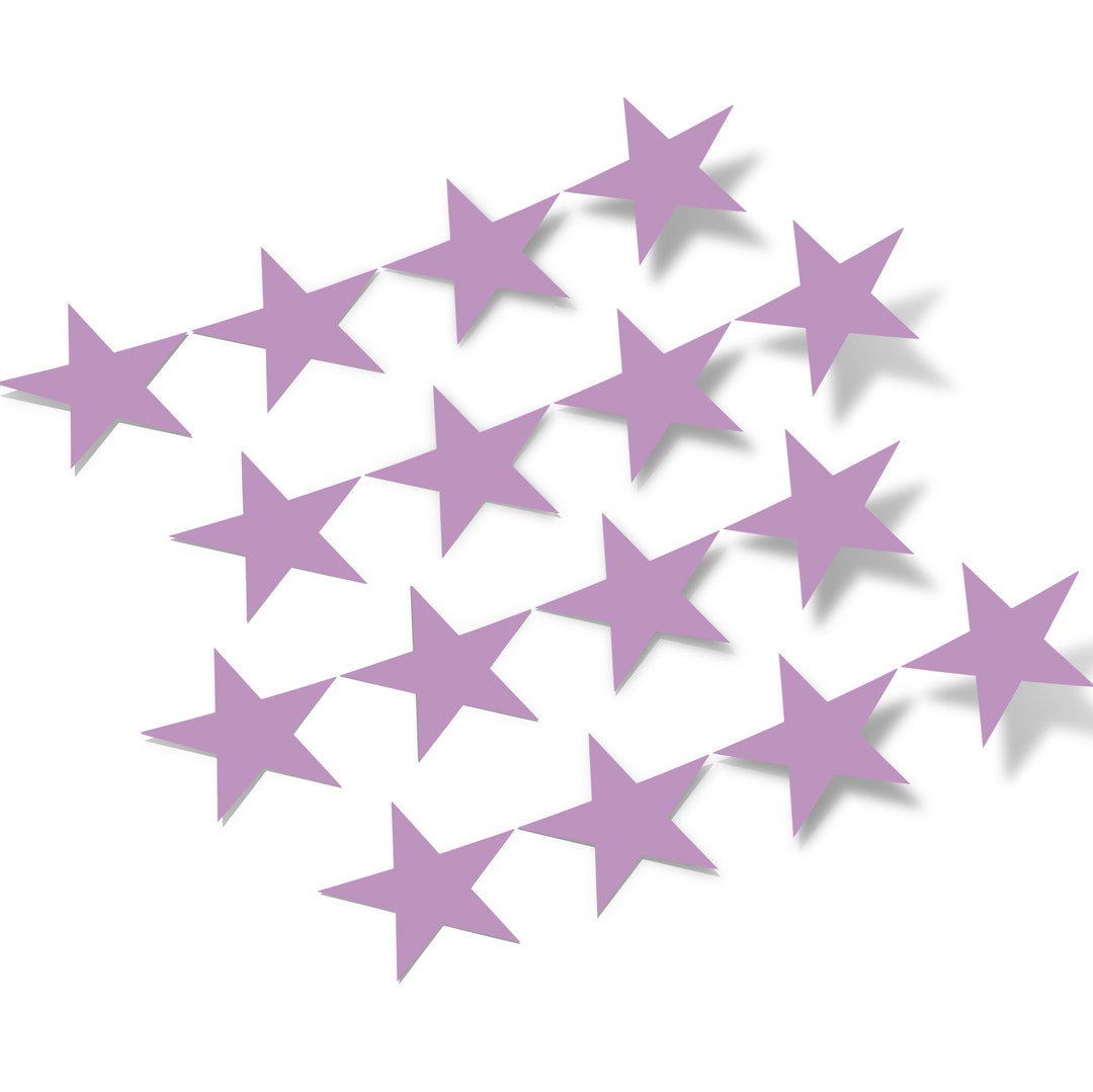 Lilac Stars Vinyl Wall Decal Stickers Removable Adhesive Safe on Walls ...
