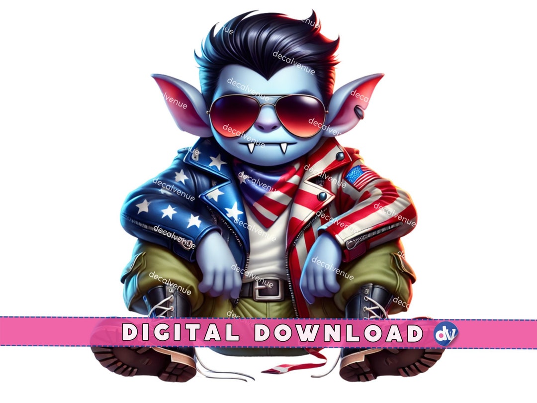 Patriotic Leather Vampire Aviator Sunglasses PNG Digital Download ...