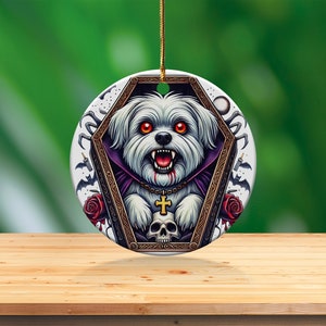 Scary Maltese Vampire Dog Halloween Clipart (PNG Digital Download) - Etsy