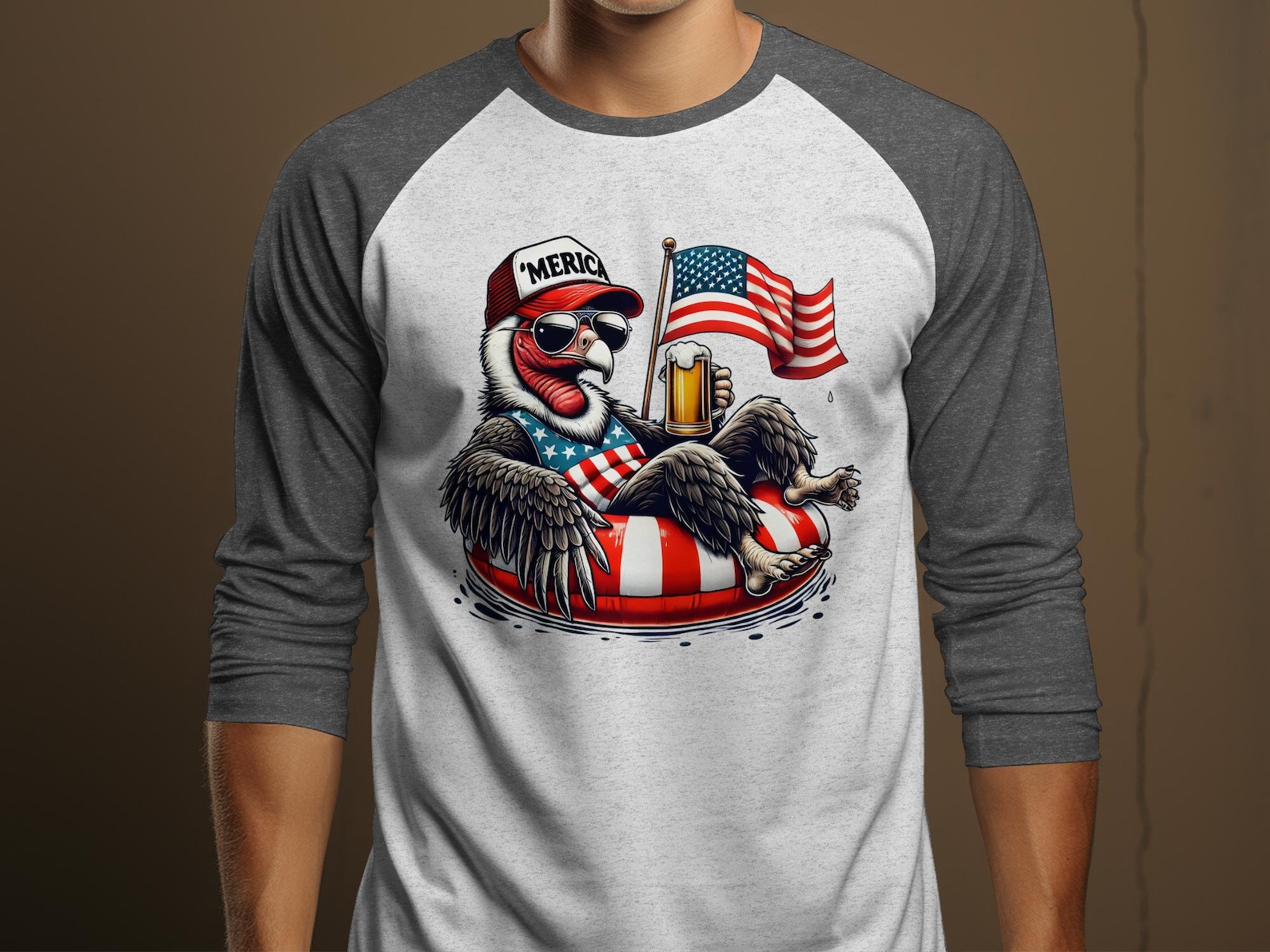 Patriotic Condor Clipart - American Flag Float, Sublimation Design ...