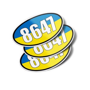 8647 Oval Vinyl Bumper Stickers Decals (3 Pack) - Funny Political Anti ...