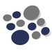Grey / Navy Blue Vinyl Polka Dot Wall Decals Circles Stickers peel ...