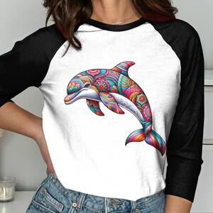 Psychedelic Dolphin Art: Vibrant PNG Print (digital Download) - Etsy
