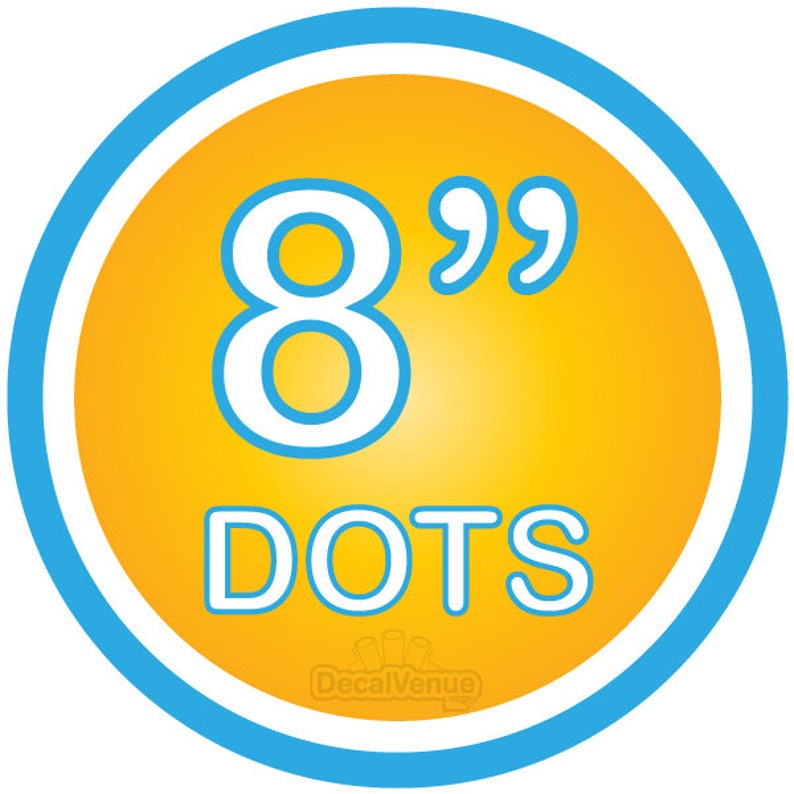 8 Inch Polka Dot Circles Wall Decals Choose Colors Mix and - Etsy