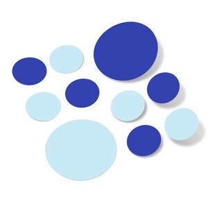 Baby Blue / Blue Vinyl Polka Dot Wall Decals Circles Stickers (peel ...