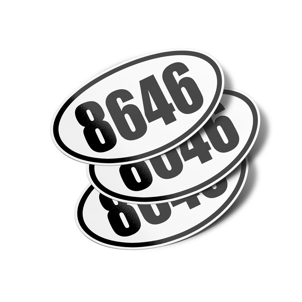 8646 Anti-Biden Oval Vinyl Bumper Stickers Decals 3 Pack | Etsy