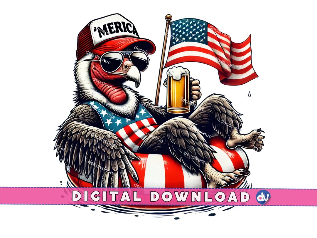 California Condor American Flag Float Merica PNG Digital Download ...