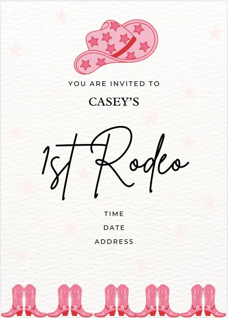 1st Rodeo Birthday Party Invitation - Etsy