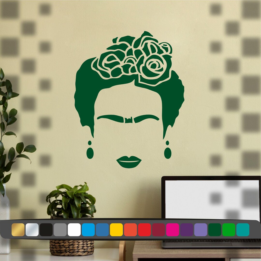 Frida Kahlo Sticker for Walls and Cars, Frida Interior and Exterior ...