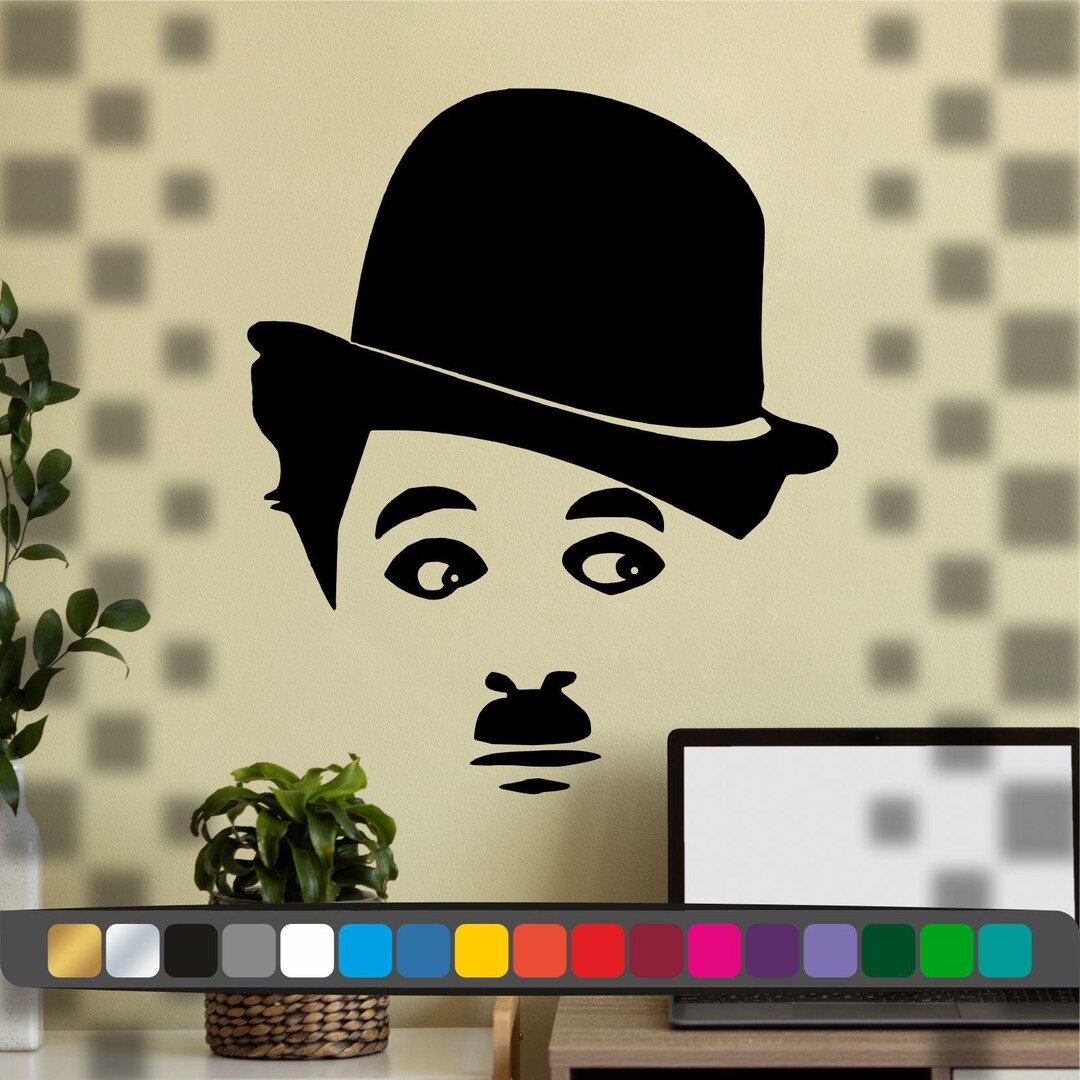 Charlie Chaplin Stickers pour voitures et murs, Autocollants Charlie ...