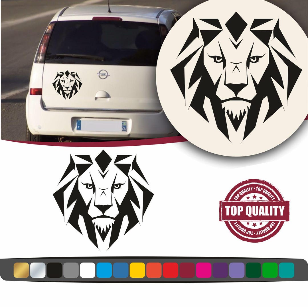 Lion Car Sticker, Lion Sticker, Lion Stickers, Lion, Funny Sticker ...
