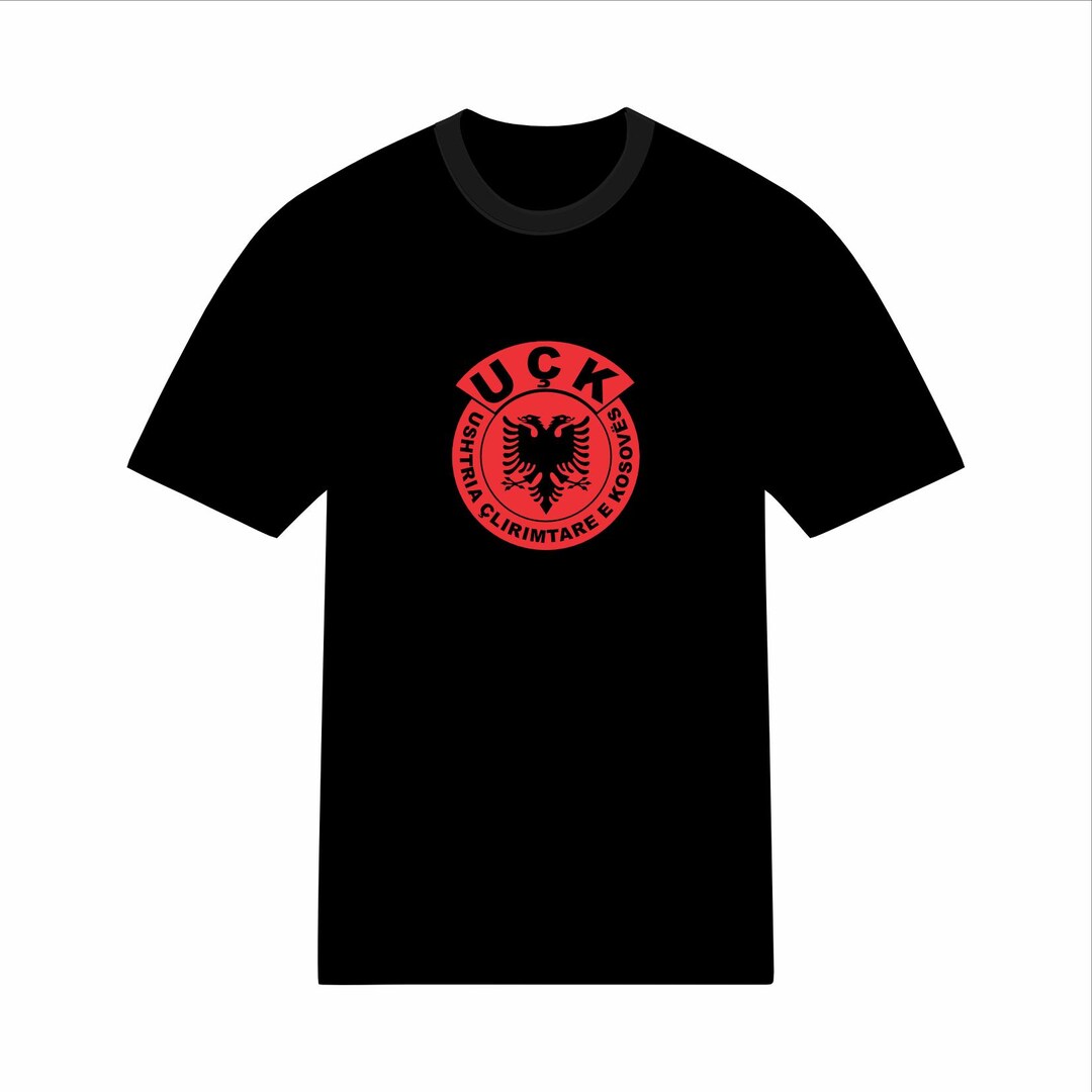 Albanian UÇK Design T-shirt - 100% Cotton, Patriotic and Bold Style ...