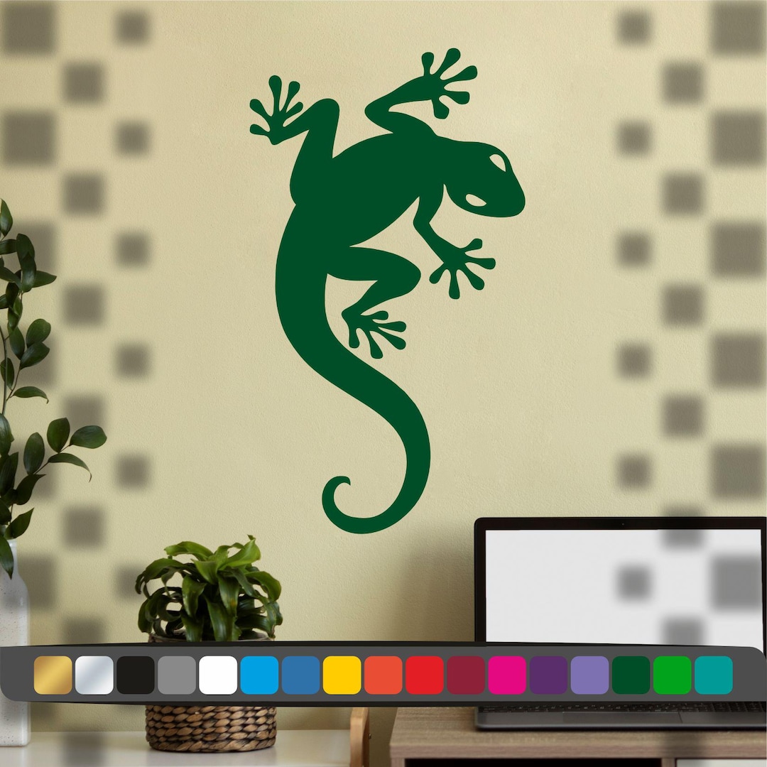 Lizard Stickers for Interior and Exterior, Lizard Wall Stickers in Cut ...