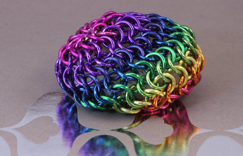 Rainbow Chainmaille Hacky Sack - Etsy