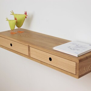 Floating Console Table With Two Drawers, Entryway Organizer Table,wall ...