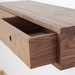 Walnut Floating Console Table With Two Drawers, Walnut Organizer ...