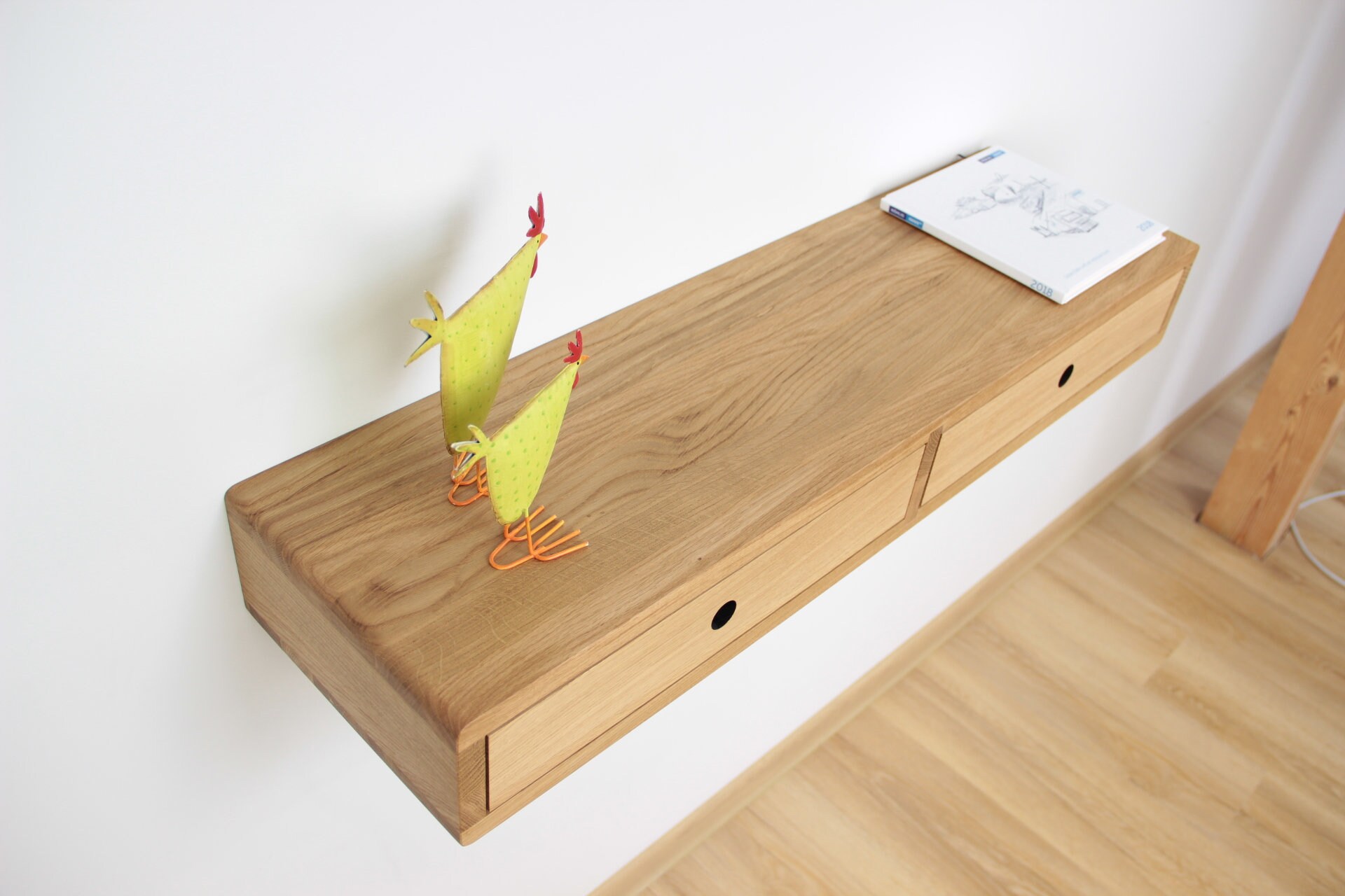 Floating Console Table With Two Drawers, Entryway Organizer Table,wall ...