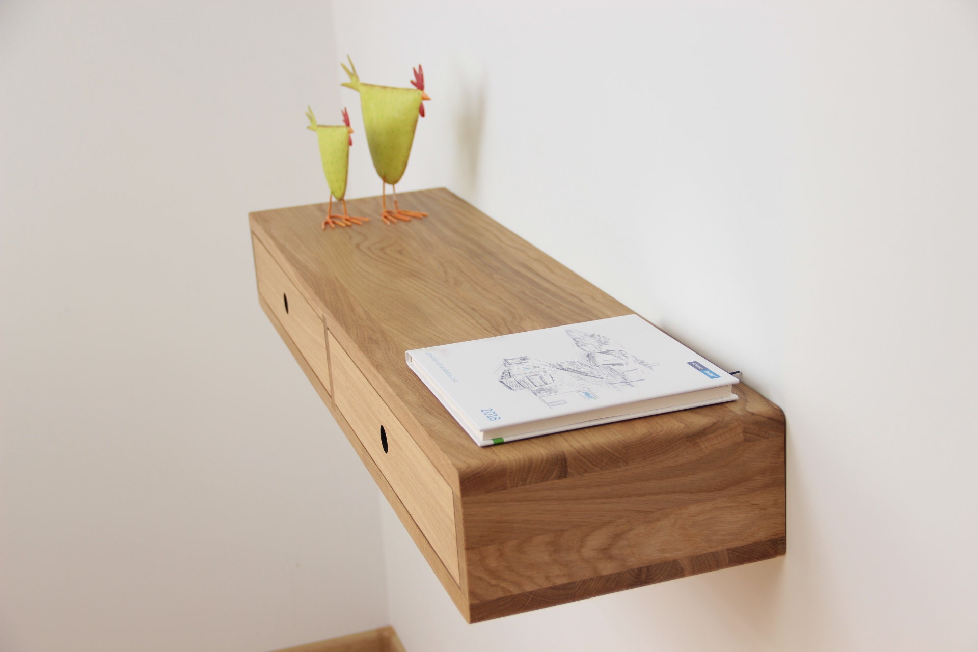 Floating Console Table With Two Drawers, Entryway Organizer Table,wall ...