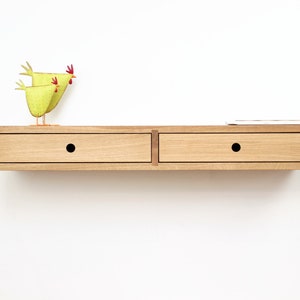 Floating Console Table With Two Drawers, Entryway Organizer Table,wall ...