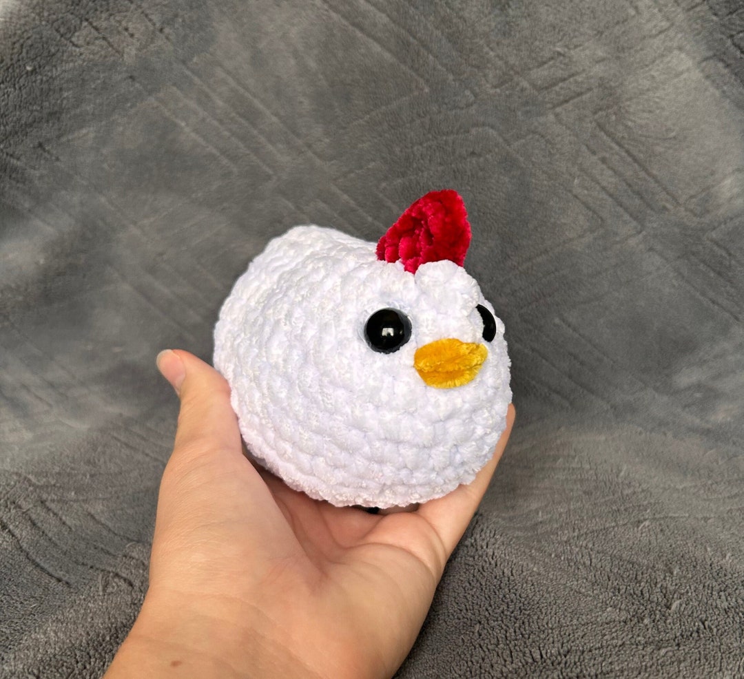 Soft Crochet Chicken Plushie Cute Chicken Buddie - Etsy