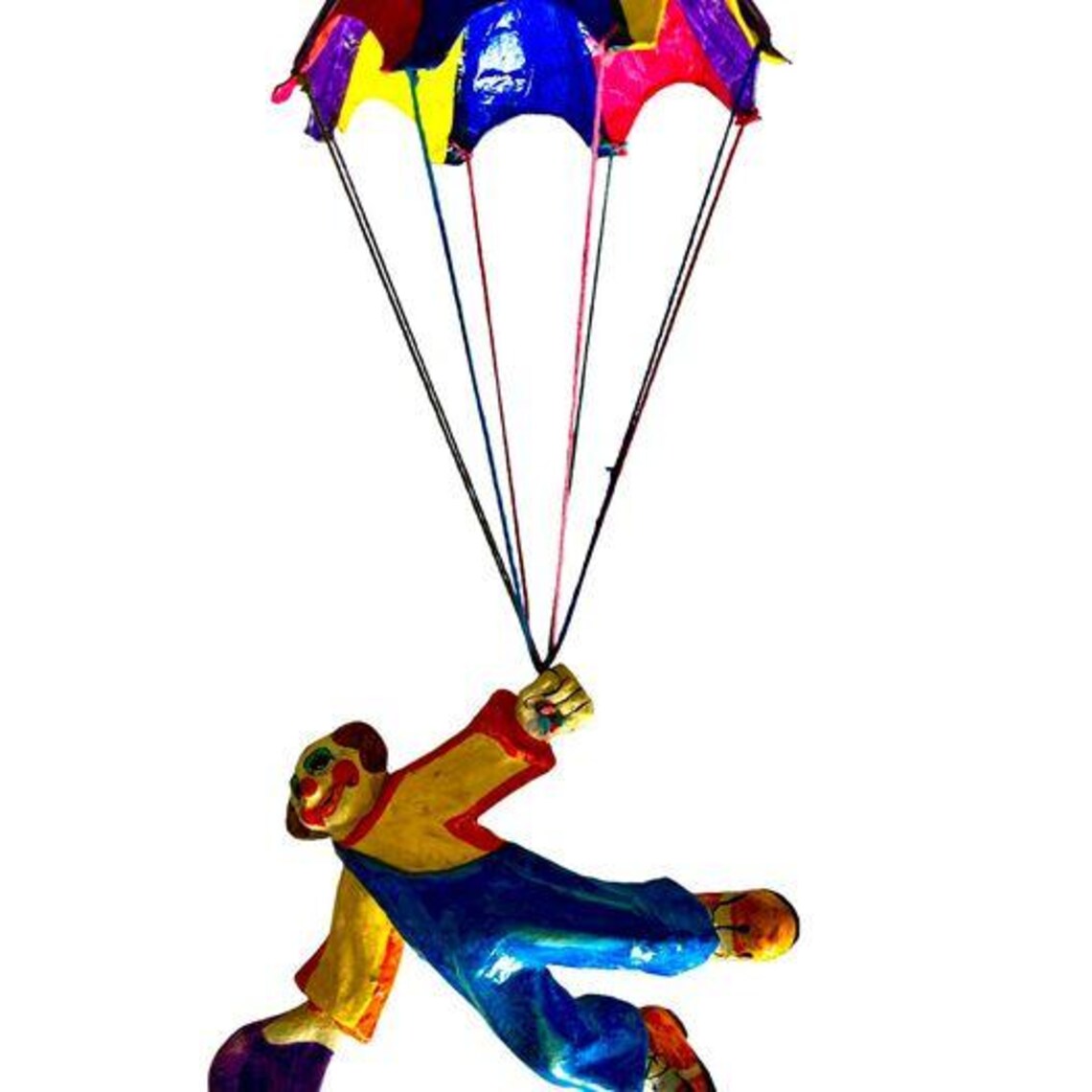 Vintage Paper Maché Clown With Parachute - Etsy