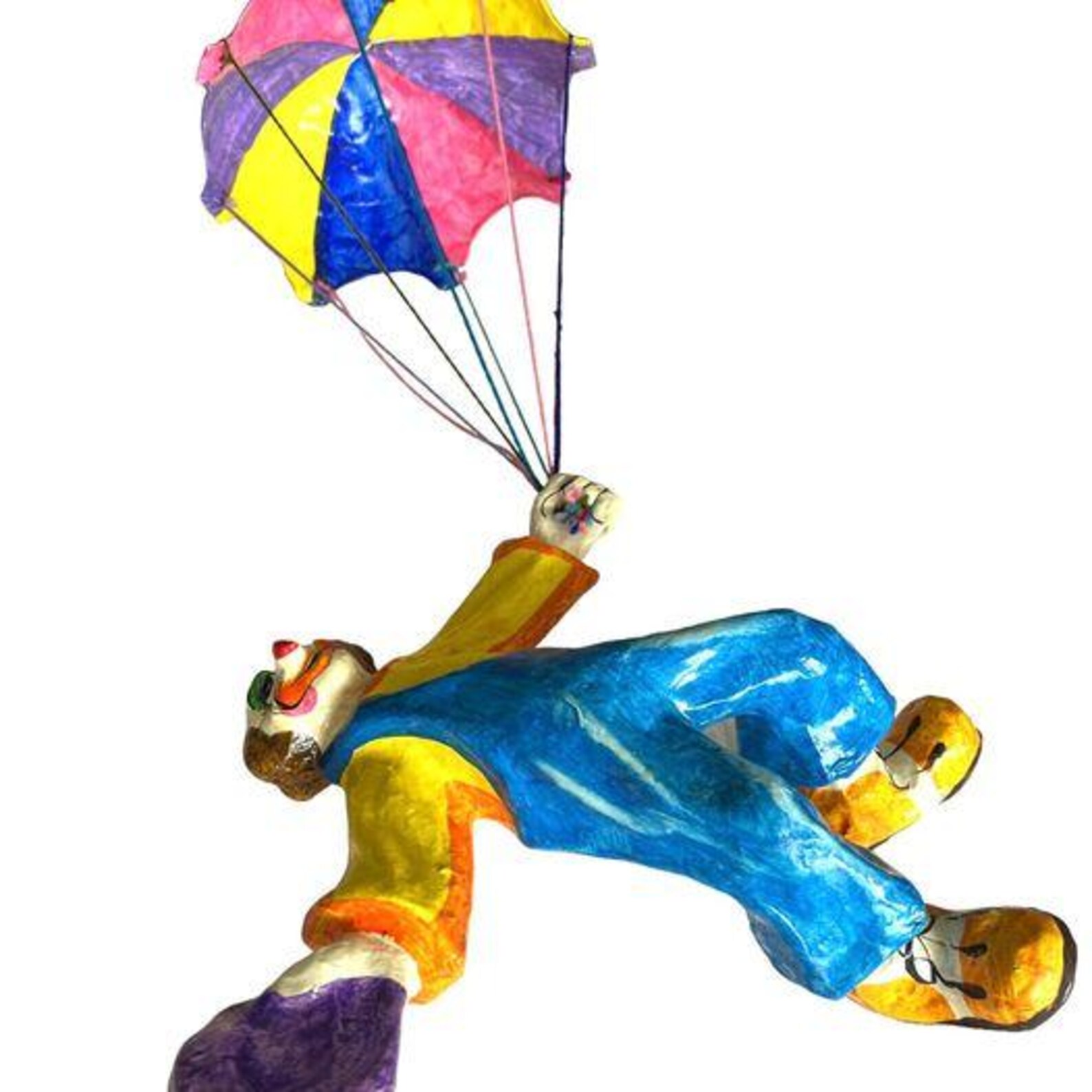 Vintage Paper Maché Clown With Parachute - Etsy