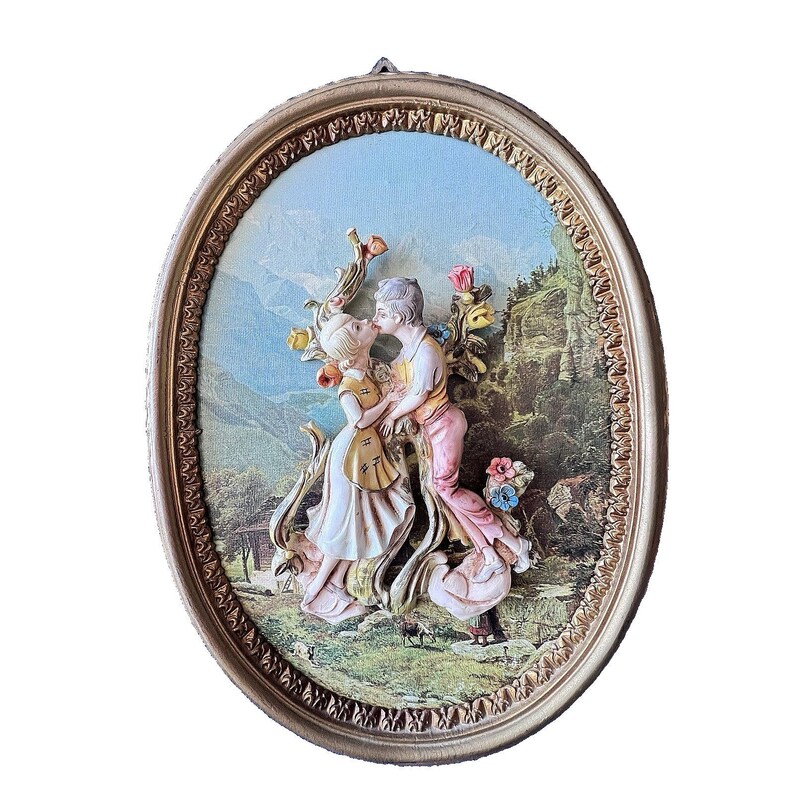 PAIR Vintage ITALIAN Empire 3-D Wall Plaques Rococo Made in Italy ...