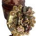 Cameo Jeweled Glass Fancy Vanity Jar, Gold Jewel Encrusted Lid Vanity ...