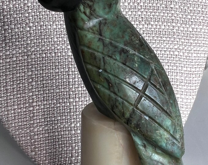 Handcrafted Mini Marble Alabaster Toucan Bird Parrot Small Bird ...