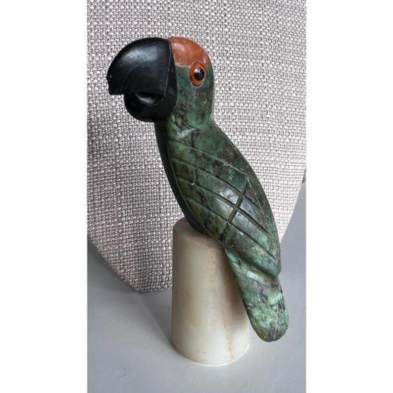Handcrafted Mini Marble Alabaster Toucan Bird Parrot Small Bird ...