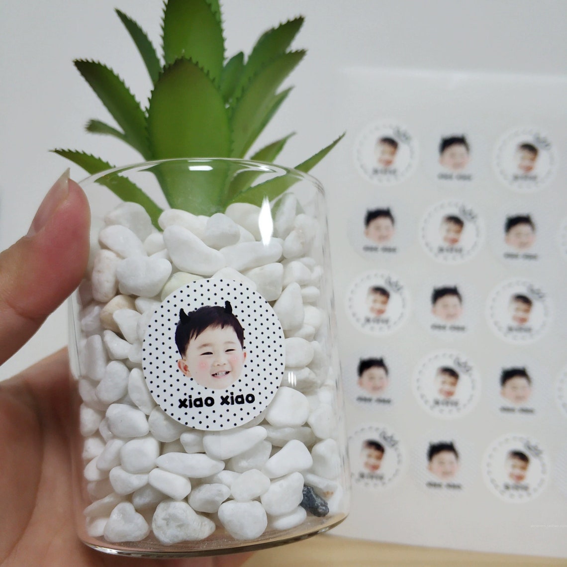 Custom Photo Name Stickers | Waterproof Labels for Kids - Etsy