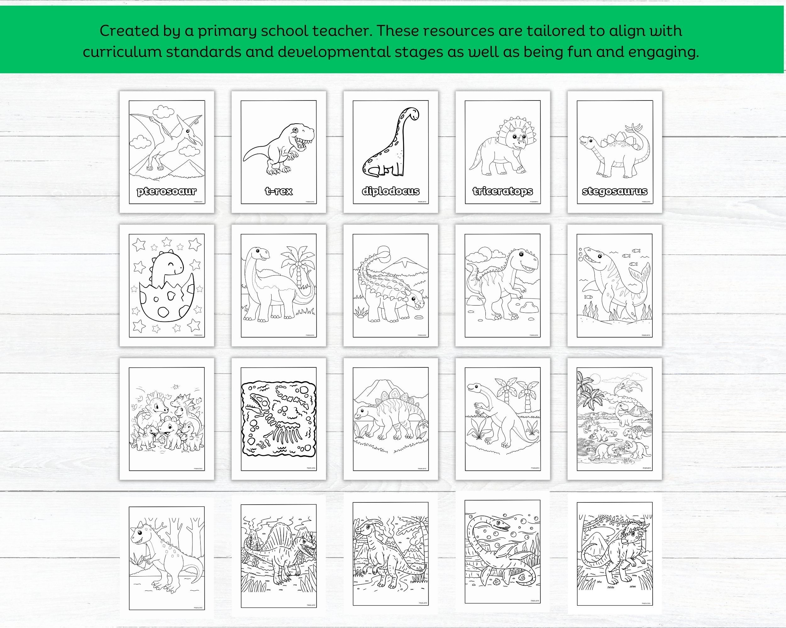 Dinosaur My First Colouring Pages Book PDF Bundle 20 Pages - Toddler ...