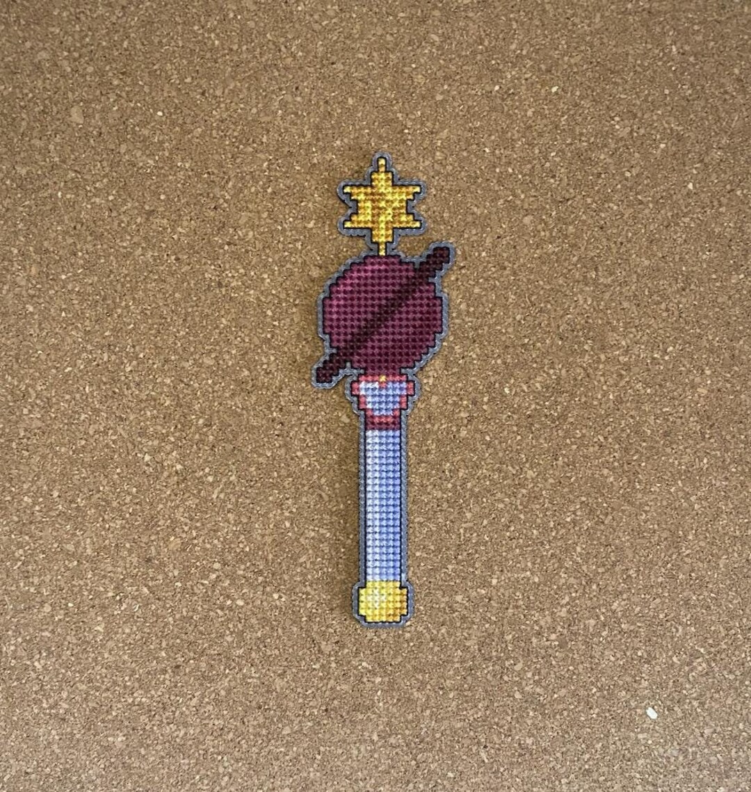 Sailor Moon - Sailor Saturn Lip Rod Cross-stitch Pin - Etsy