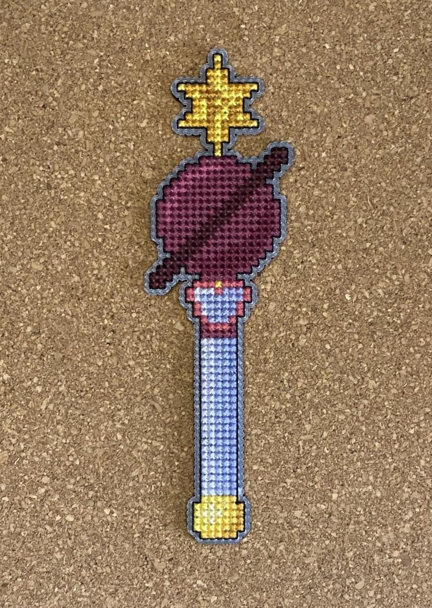 Sailor Moon - Sailor Saturn Lip Rod Cross-stitch Pin - Etsy