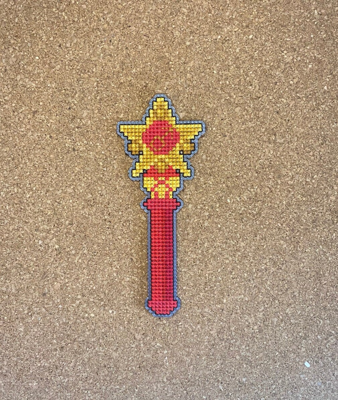 Sailor Moon - Sailor Mars Star Power Stick Cross-stitch Pin - Etsy
