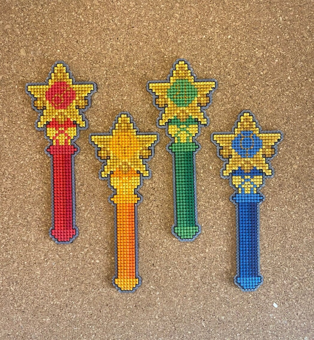 Sailor Moon - Inner Sailors Star Power Stick Cross-stitch Pins Set - Etsy